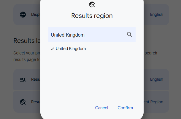 Why Google Search UK Redirects to google.com?