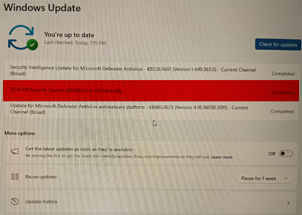 How-to Fix KB5083769 Update Failures & Error 0x800f0922